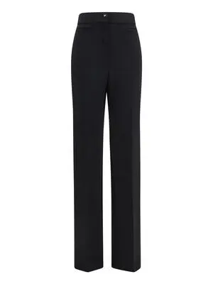 Valentino Garavani Wool Flare Pants - Black