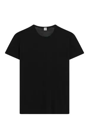 TOTEME Silk Crêpe T-shirt - Black