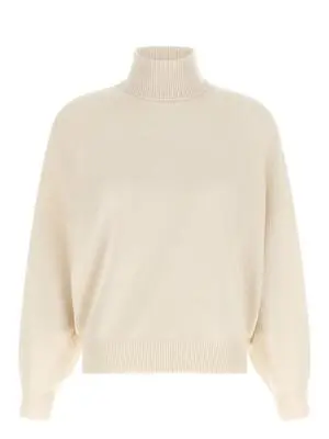 Brunello Cucinelli Cashmere High Neck Sweater - White