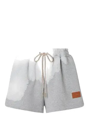 Fendi Grey Cotton Jersey Shorts - Gray
