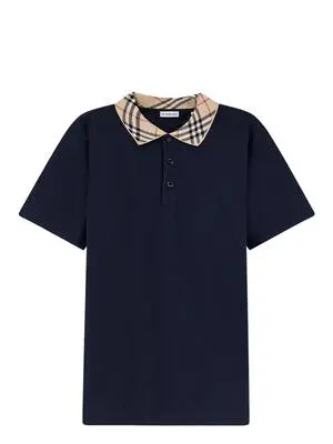 Burberry Burberry Men Cotton Polo Shirt Blue