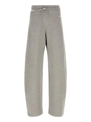Attico Asymmetrical Double Waist Trousers - Gray