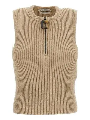 JW Anderson Neutrals Tops Vests & Tank Tops - Cream