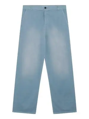Miu Miu Cotton Twill Trousers - Blue
