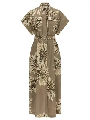Brunello Cucinelli Cotton Poplin Dress - Green