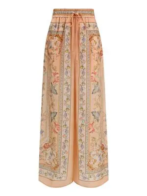 Zimmermann Roselight Silk Habotai Pants - Multicolor