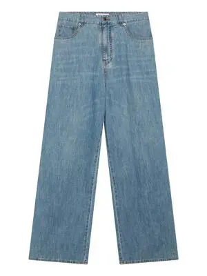 Miu Miu Chambray Trousers - Blue