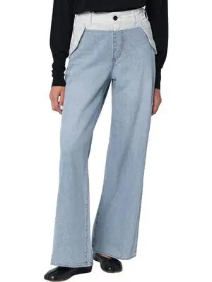Sacai Two-tone Denim Jeans - Blue