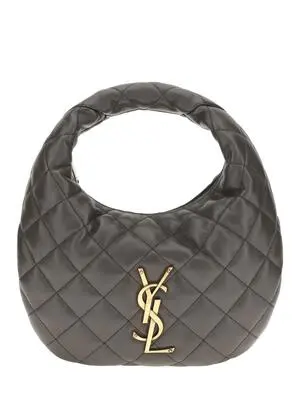 Saint Laurent Icarino Quilted Nappa Handbag - Gray