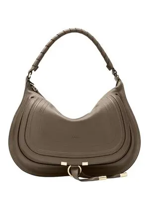 Chloé Leather Marcie Shoulder Bag - Brown