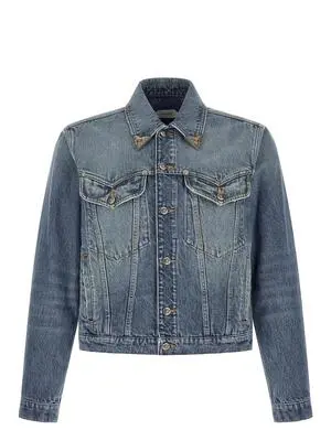 Versace Medusa' Denim Jacket - Blue