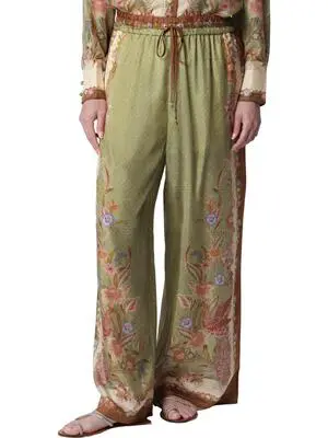 Zimmermann Indra Relaxed Trousers With Floral Print - Multicolor