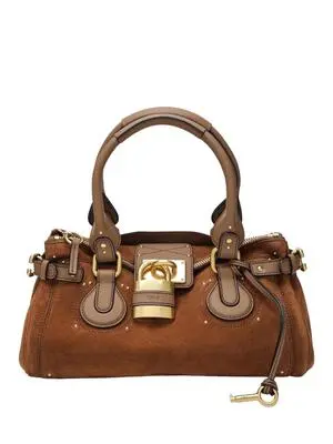 Chloé Paddington Suede Calf Leather Bag - Brown
