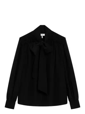 Chloé Silk Blouse With Lavallière - Black