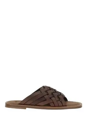 Miu Miu Leather Sandals - Brown