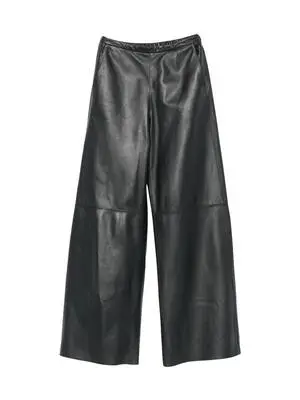 FORTE_FORTE Leather High-waisted Trousers - Multicolor
