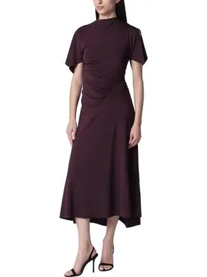 Victoria Beckham Draped Midi Dress - Red