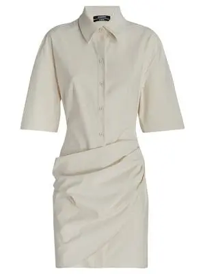 Jacquemus Collared Ruched Mini Dress - Multicolor