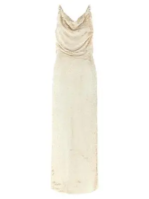 Coperni COPERNI Sequin Long Dress Cream