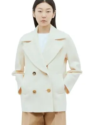 Max Mara Wool And Cashmere Pea Coat - Multicolor