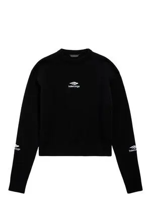 Balenciaga Wool Knitted Ski Crewneck - Black