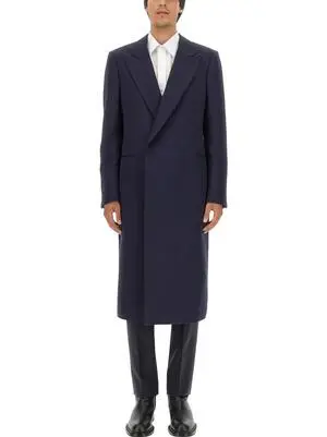 Alexander McQueen Double-breasted Coat - Blue