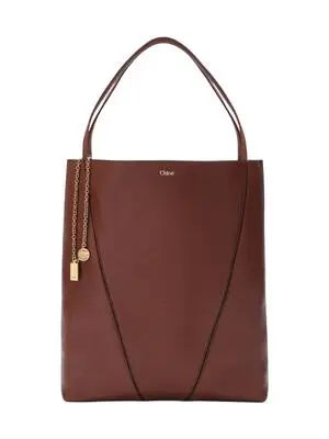 Chloé Large Spin Tote Bag - Brown