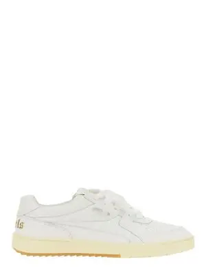 Palm Angels University Leather Sneakers - White