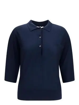 LISA YANG Cashmere Polo Sweater - Blue