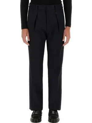 Fendi Wool Straight Fit Pants - Blue