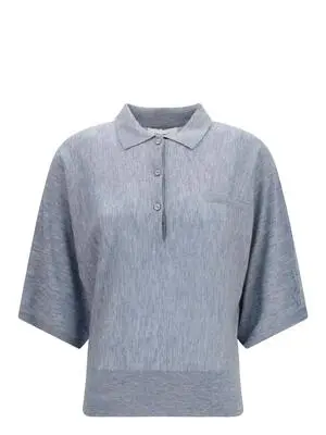 LISA YANG LISA YANG Norie Cashmere Polo Sweater Gray