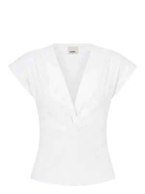 Isabel Marant Étoile V-neck Cap Sleeve Top - Multicolor