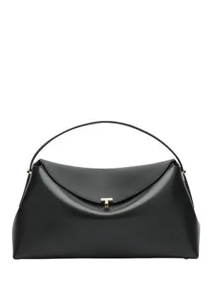TOTEME Leather T-lock Bag - Black