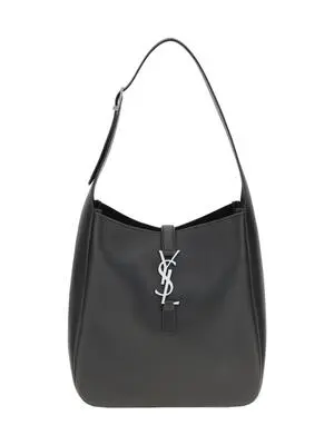 Saint Laurent SAINT LAURENT Le 5 À 7 Leather Shoulder Bag Black