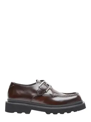 Dolce & Gabbana Brushed Leather Monkstrap Shoes - Brown