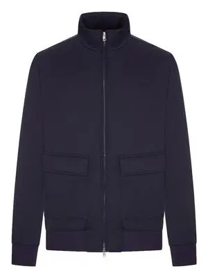 Herno Wool-blend Zip-up Bomber Jacket - Blue
