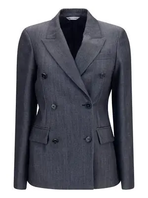 Balenciaga Double-breasted Wool Blazer - Gray