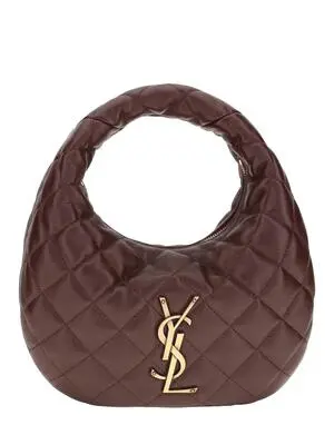 Saint Laurent Icarino Quilted Nappa Handbag - Brown