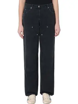 GOLDEN GOOSE Wide Leg Denim Trousers - Black