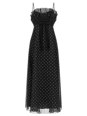 Zimmermann Polka Dot Midi Dress - Black