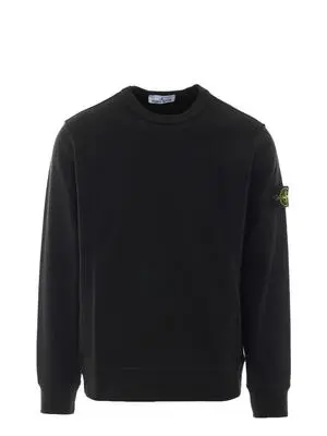 Stone Island Logo Sweatshirt - Black