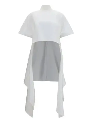 Alaïa Asymmetric Cotton T-shirt - White