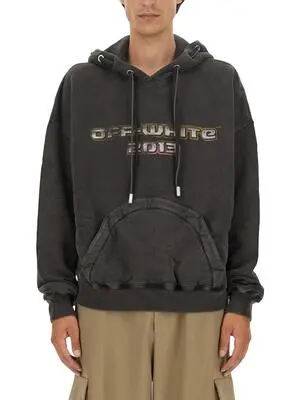 Off-White Sweatshirt With Print - Black