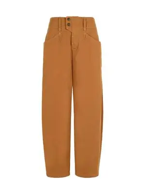 Isabel Marant Étoile Oumaya' Cotton Cognac Pants - Brown