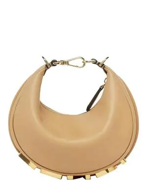 Fendi Fendi Women Fendigraphy Mini In Honey Leather Multicolor