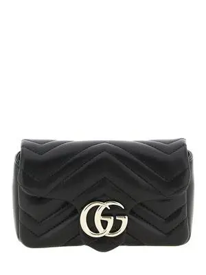 Gucci Gucci Women 'Gg Marmont' Mini Shoulder Bag Black