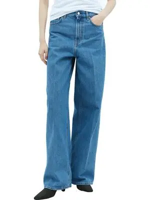 TOTEME Wide Leg Denim Jeans - Blue