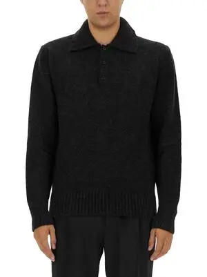 Dolce & Gabbana Dolce & Gabbana Men Wool Polo. Black