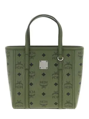Mcm MCM Visetos Monogram Shopping Bag Green