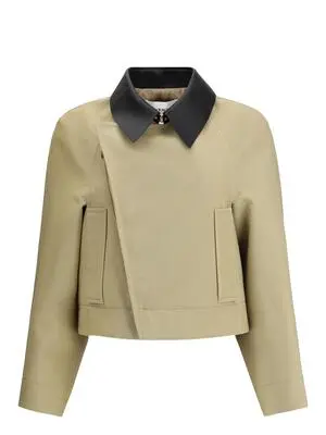 Givenchy Givenchy Cropped Cotton And Wool Caban Cream